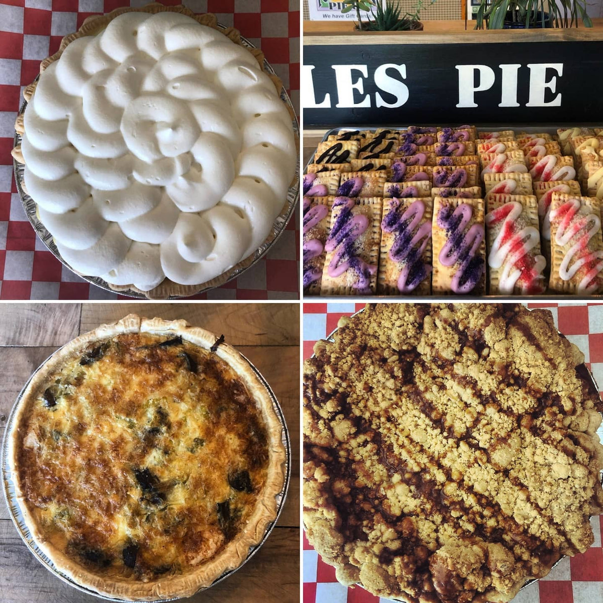 Yum! Local seasonal pie, sweet and savory, made fresh in Union City CA